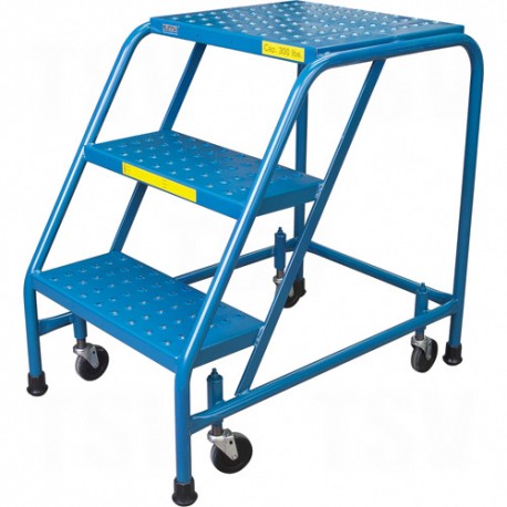 Rolling Step Stand: 3 Steps, 28" Platform Height