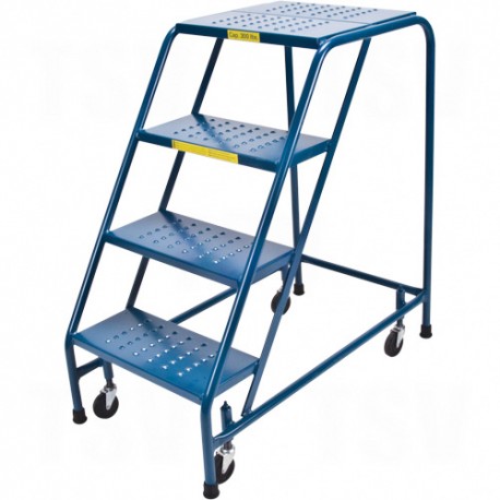 Rolling Step Stand: 4 Steps, 37" Platform Height