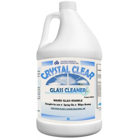 Crystal Clear Glass Cleaner: 4 litre, ready to use