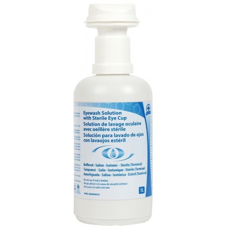 Eye Wash Solution: 32 oz. with Eye Cup - Canadian Maintenance and Safety
